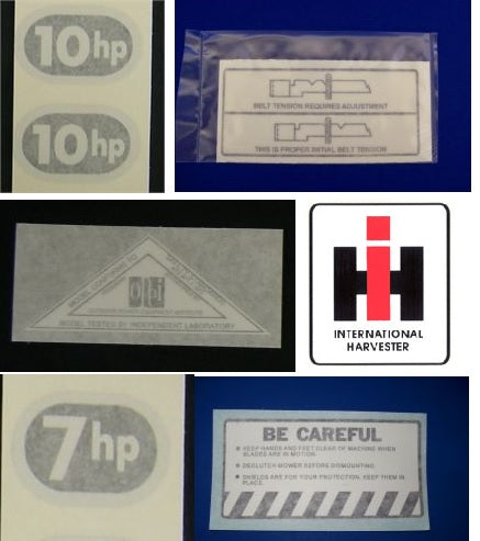 Small Decals used with Cadet Tractors – Binder Books