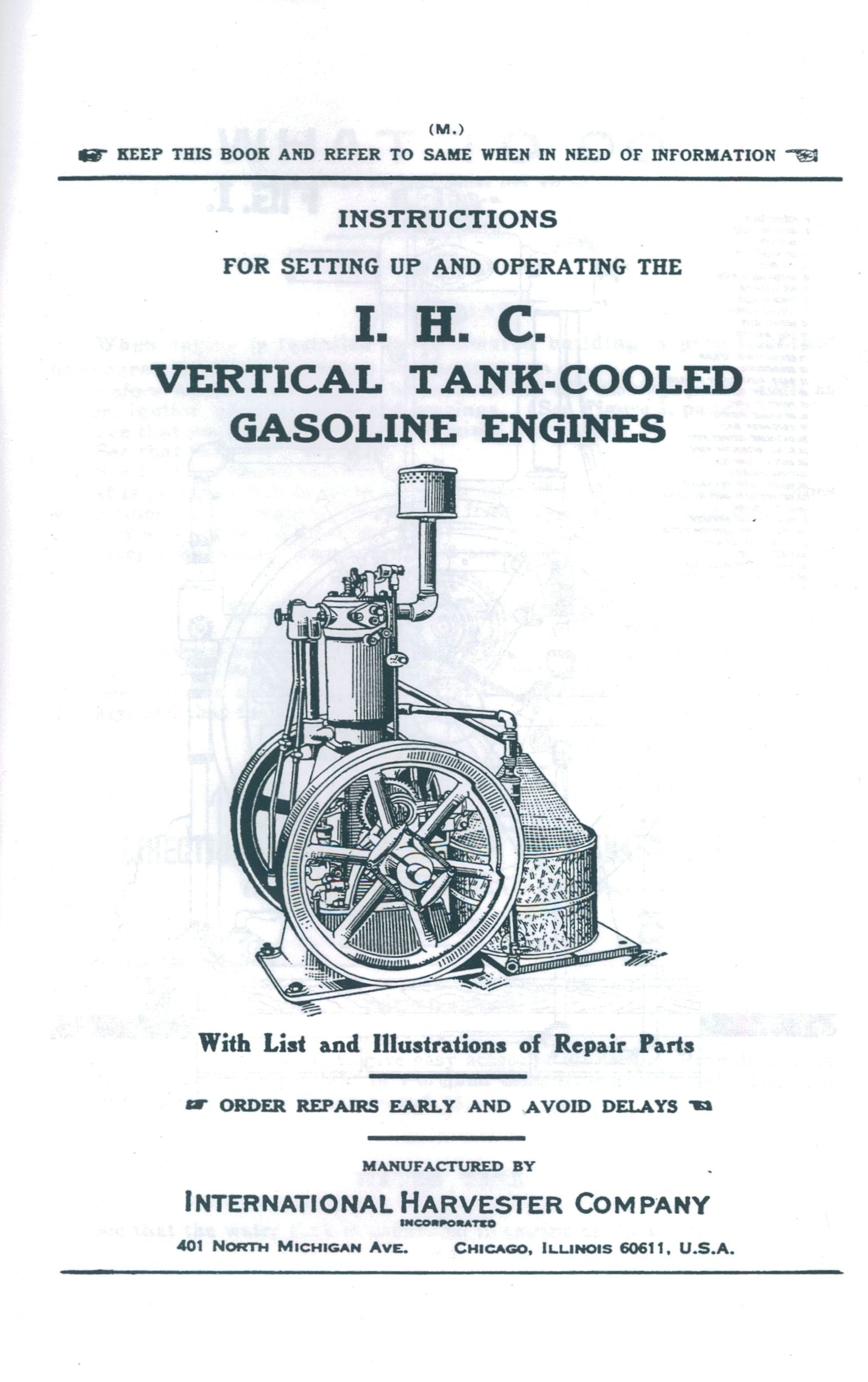 Instructions for Setting Up & Operating IHC Vertical Tank Cooled G ...