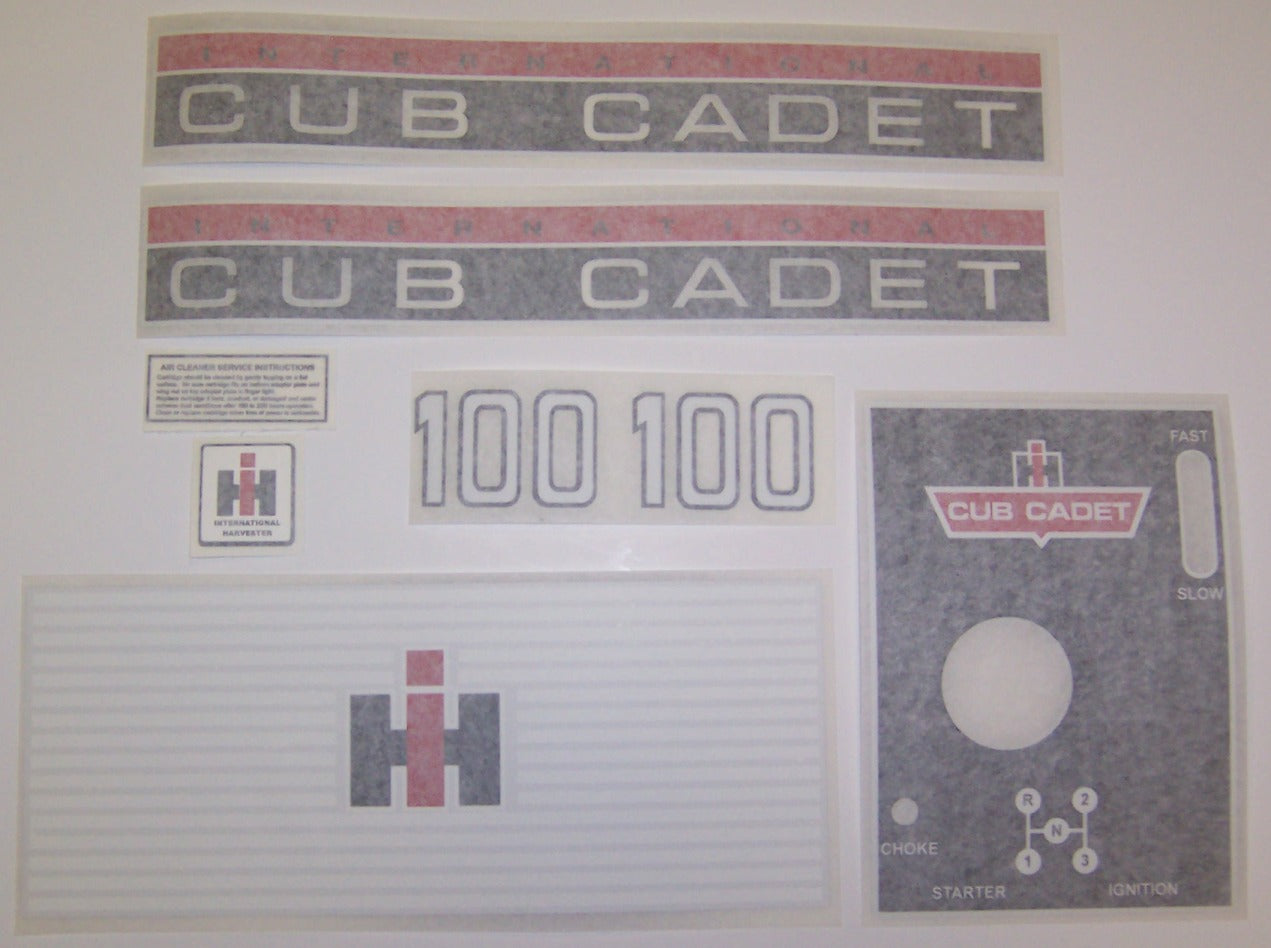 Cub Cadet 100 Restoration Decal Set – Binder Books