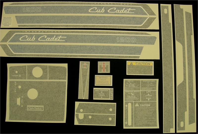 Cub Cadet 1200 Restoration Decal Set – Binder Books