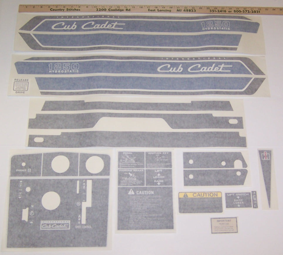 Cub Cadet 1250 Restoration Decal Set – Binder Books