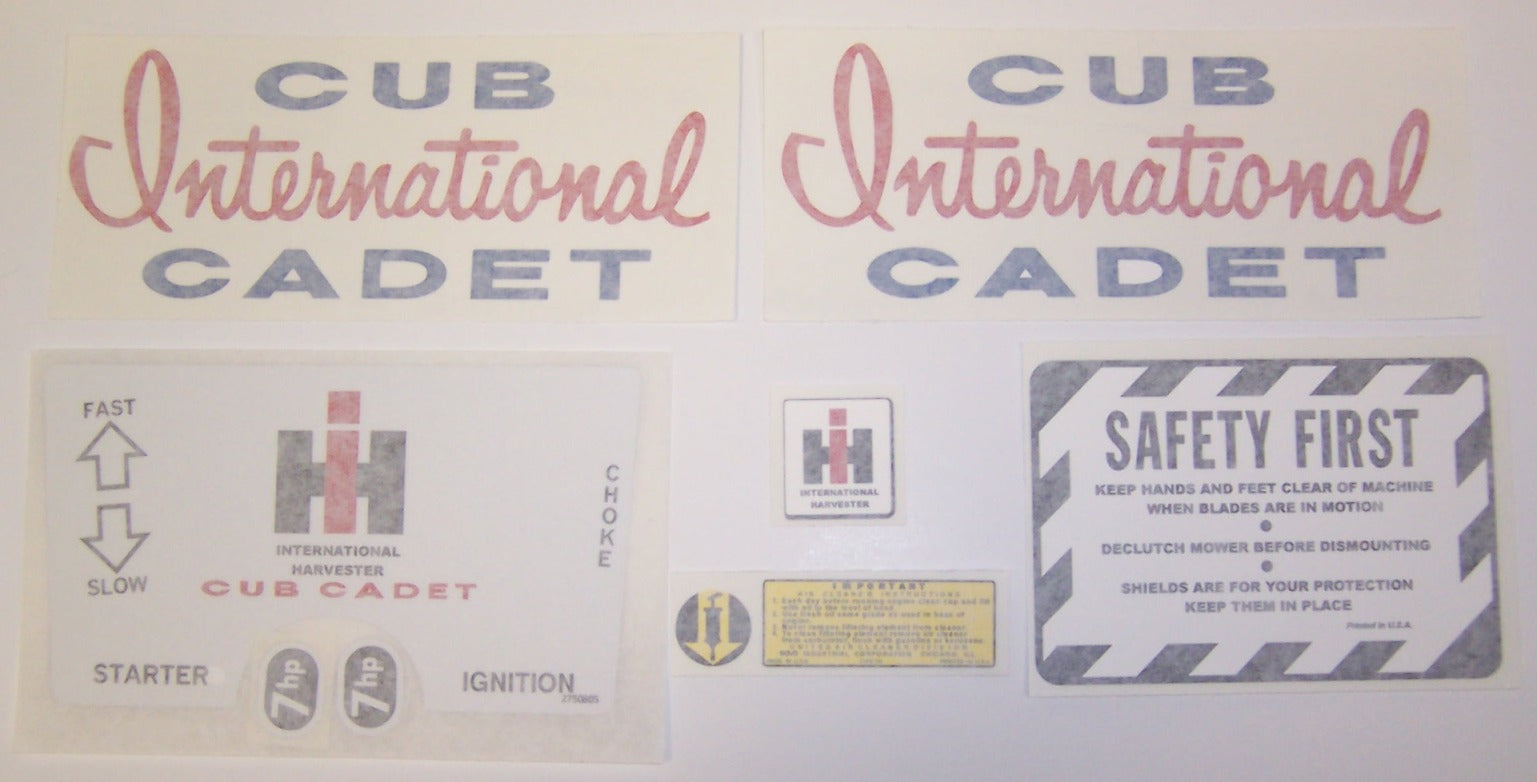 1961-63 Cub Cadet Original Restoration Decal Set – Binder Books