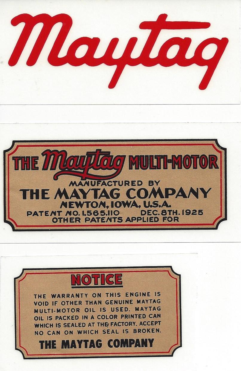 Maytag Engine Restoration Decal Set – Binder Books